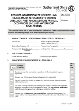 Fillable Online New dwelling houses (pdf) - Sutherland Shire Council ...