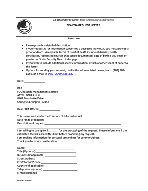 Fillable Online dea Please provide a detailed description If your ...