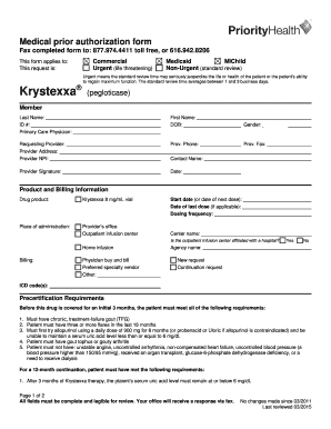 Fillable Online Prior Authorization Form - Priority Health Fax Email ...