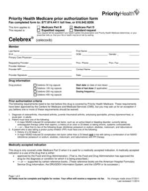 Fillable Online Prior Authorization Form - Priority Health Fax Email ...