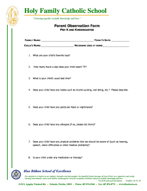 Fillable Online PRE-K AND KINDERGARTEN Fax Email Print - pdfFiller