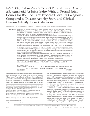 Fillable Online RAPID3 (Routine Assessment of Patient Index Data 3 ...