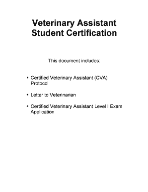 Fillable Online Certified Veterinary Assistant (CVA) Fax Email Print ...