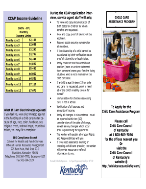 Fillable Online CCAP Income Guideline Fax Email Print - pdfFiller