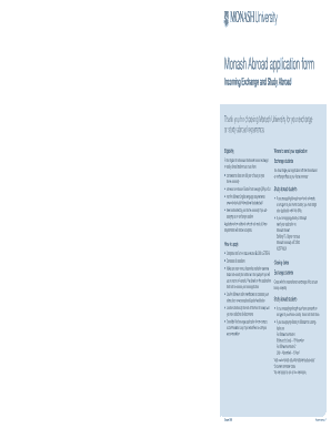 Fillable Online Monash Abroad application form - IDP Fax Email Print ...