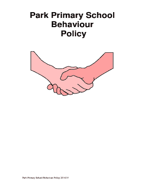 Fillable Online park newham sch Park Primary School Behaviour Policy ...