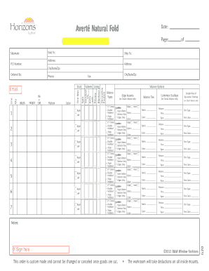 Fillable Online Order Form - Ace Fast Blinds Fax Email Print - pdfFiller