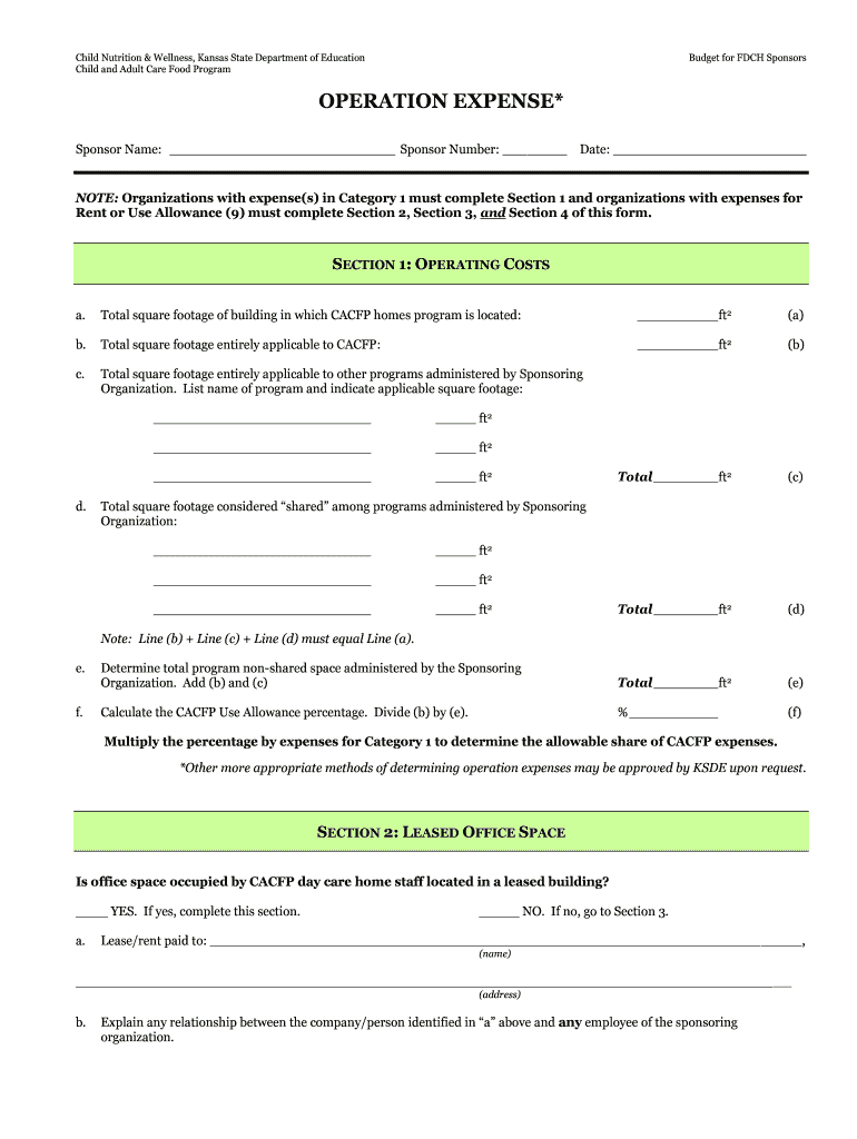 Fillable Online kn-eat CACFP Budget Packet - KN-EAT.org - kn-eat Fax ...
