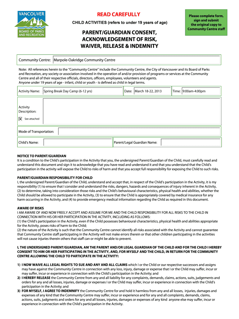 Fillable Online marpoleoakridge Community Centre Marpole-Oakridge ...