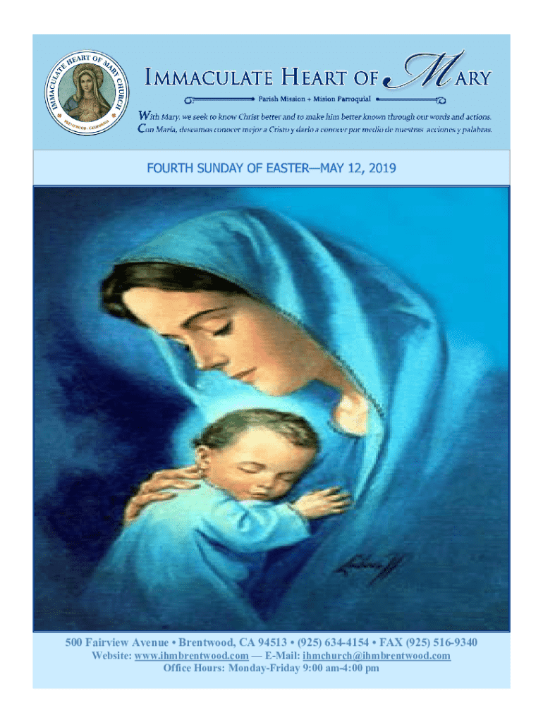 Fillable Online Parish Registration - Immaculate Heart of Mary Catholic ...