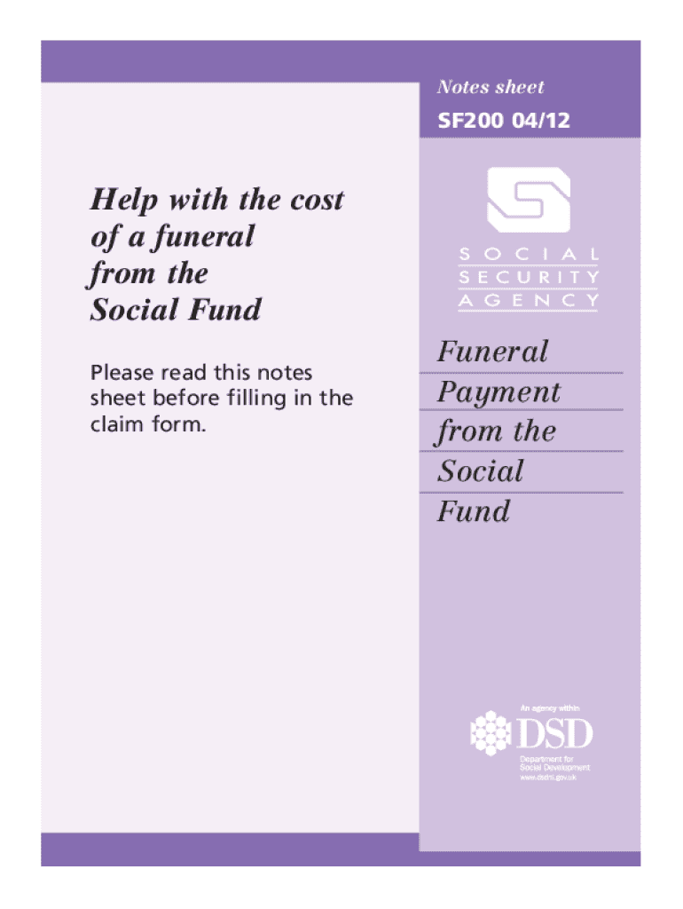 Fillable Online SF200-adult-funeral-expenses-payment-claim-form ...