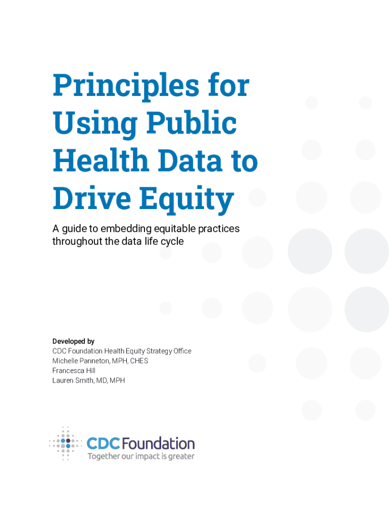 Fillable Online Principles of Health Equity Science for Public Health ...