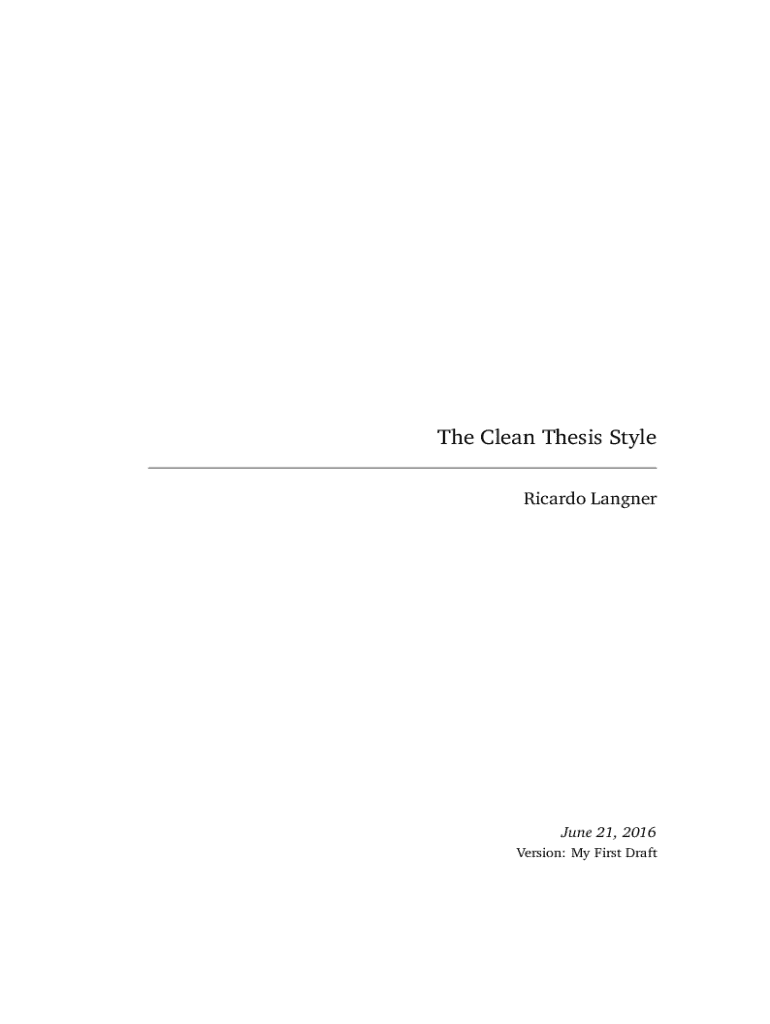 Fillable Online Clean Thesis Template - Overleaf, Online LaTeX Editor ...