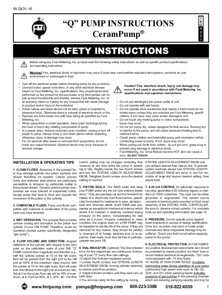 Fillable Online IWAKI Pneumatic Drive Bellows Pump FS Series Instruction ... Fax Email Print ...