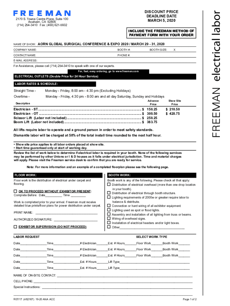 Fillable Online Fillable Online Freeman Co, 2170 S Towne Centre Pl ...