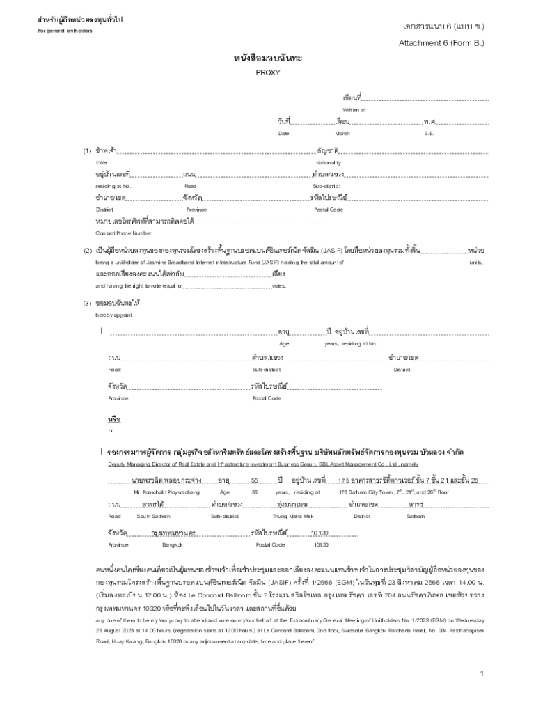 Fillable Online Attachment 6 (Form B Fax Email Print - pdfFiller