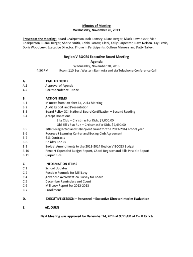 Fillable Online Chairperson, Diana Berger, Sherie Smith, Robbi Farrow ...