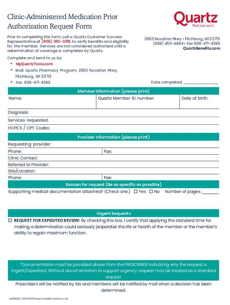 Fillable Online . Clinic-Administered Medication Prior Authorization Request Form, Fax Email ...