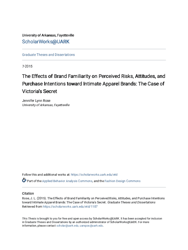 Fillable Online The Effects of Brand Familiarity on Perceived Risks ...