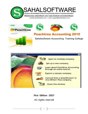 Fillable Online Peachtree Software Training Manual Fax Email Print ...