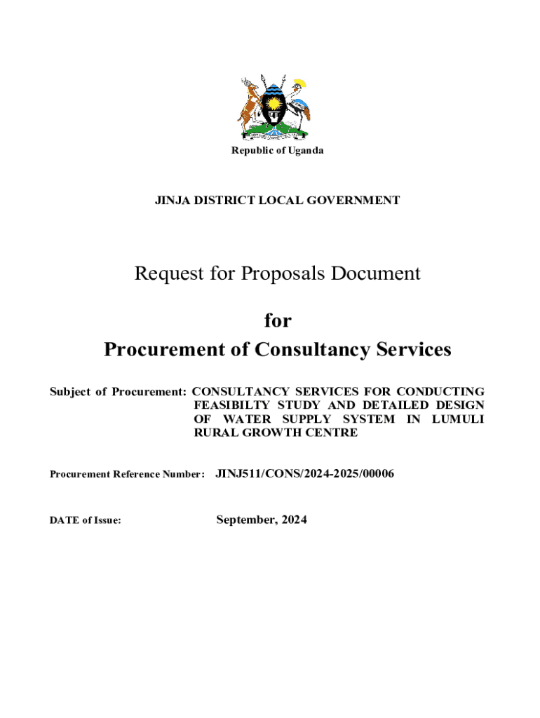 Fillable Online Request for Proposals Document for Procurement of ...
