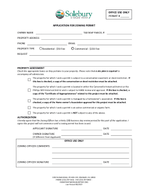 Fillable Online Zoning Permit Application Fax Email Print - pdfFiller
