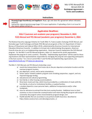 Fillable Online Participant Agreement – Terms and Conditions Fax Email ...