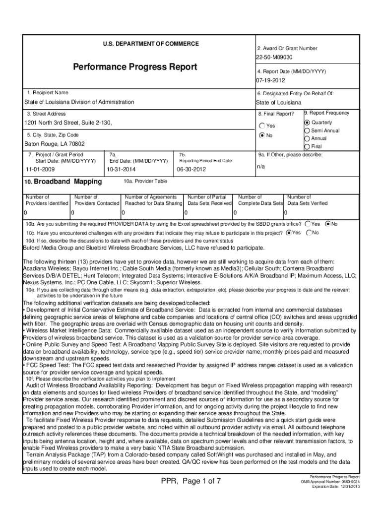 Fillable Online Grants Demographic and Geographic Data Project Report Fax Email Print - pdfFiller