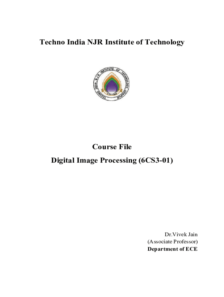 Fillable Online Digital Image Processing (6cs3-01) Fax Email Print - pdfFiller