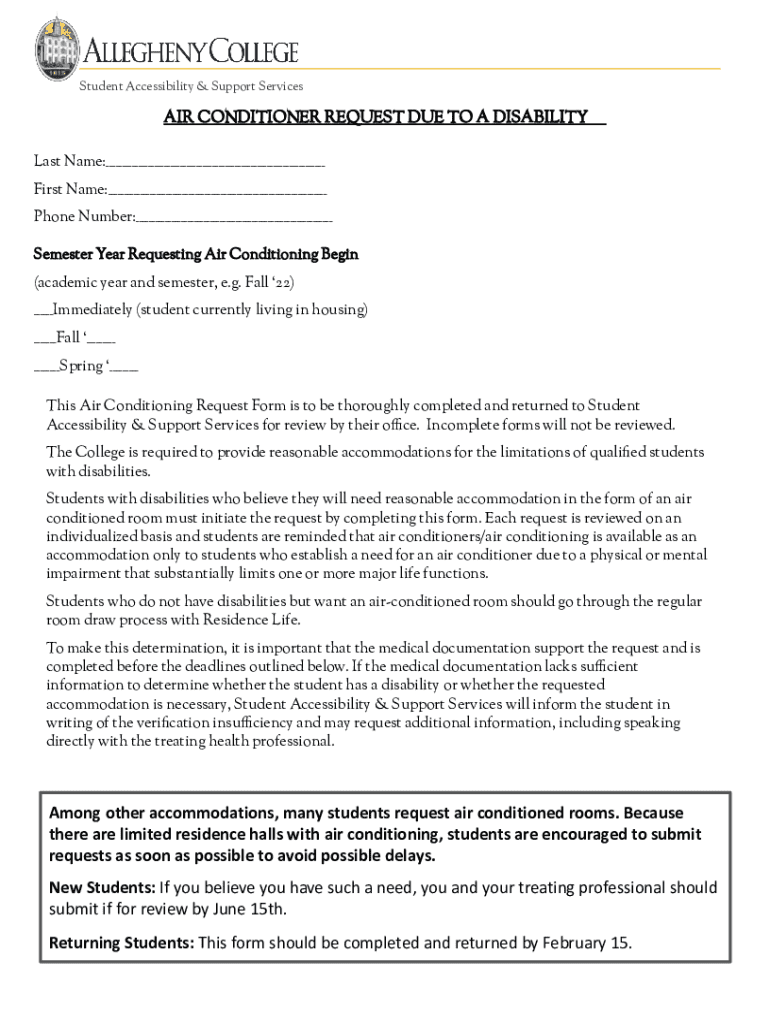 Fillable Online academic-accommodations-request-form. ... Fax Email Print - pdfFiller