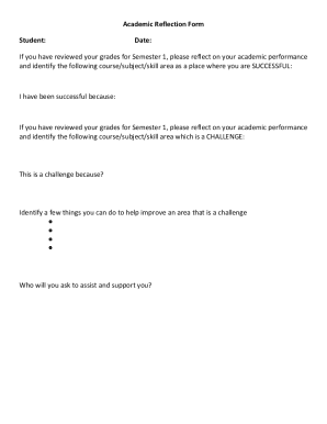 Fillable Online Reflection and Goal Setting Worksheet Fax Email Print ...