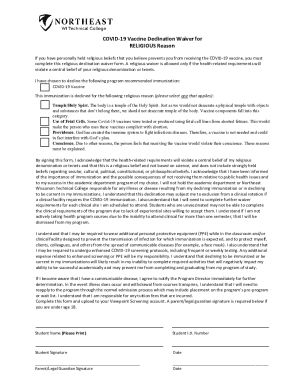 Fillable Online Covid-19 Vaccine Declination Waiver Fax Email Print ...