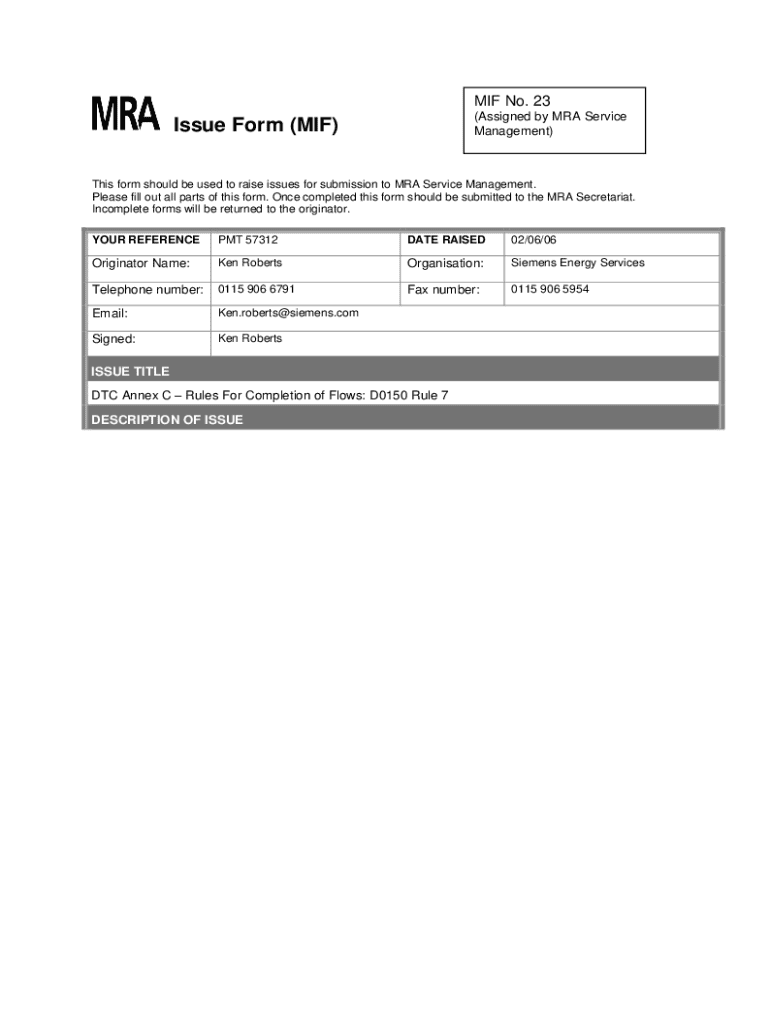 Fillable Online Issue Form (MIF) - Huddle Fax Email Print - pdfFiller