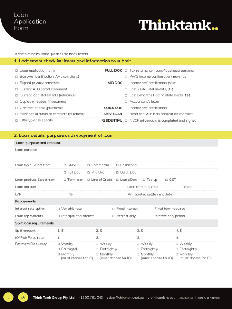 Fillable Online Loan Application Form Fax Email Print - pdfFiller