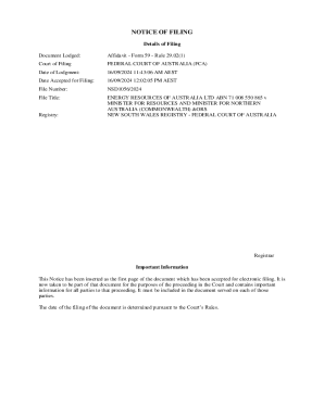 Fillable Online Notice of Filing Fax Email Print - pdfFiller