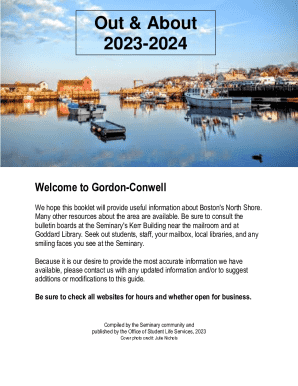 Fillable Online Out & About Guide for Gordon-conwell Theological ...