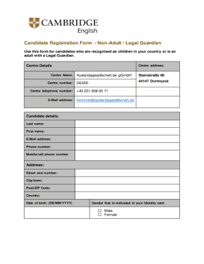 Fillable Online Candidate Registration Form Fax Email Print - pdfFiller