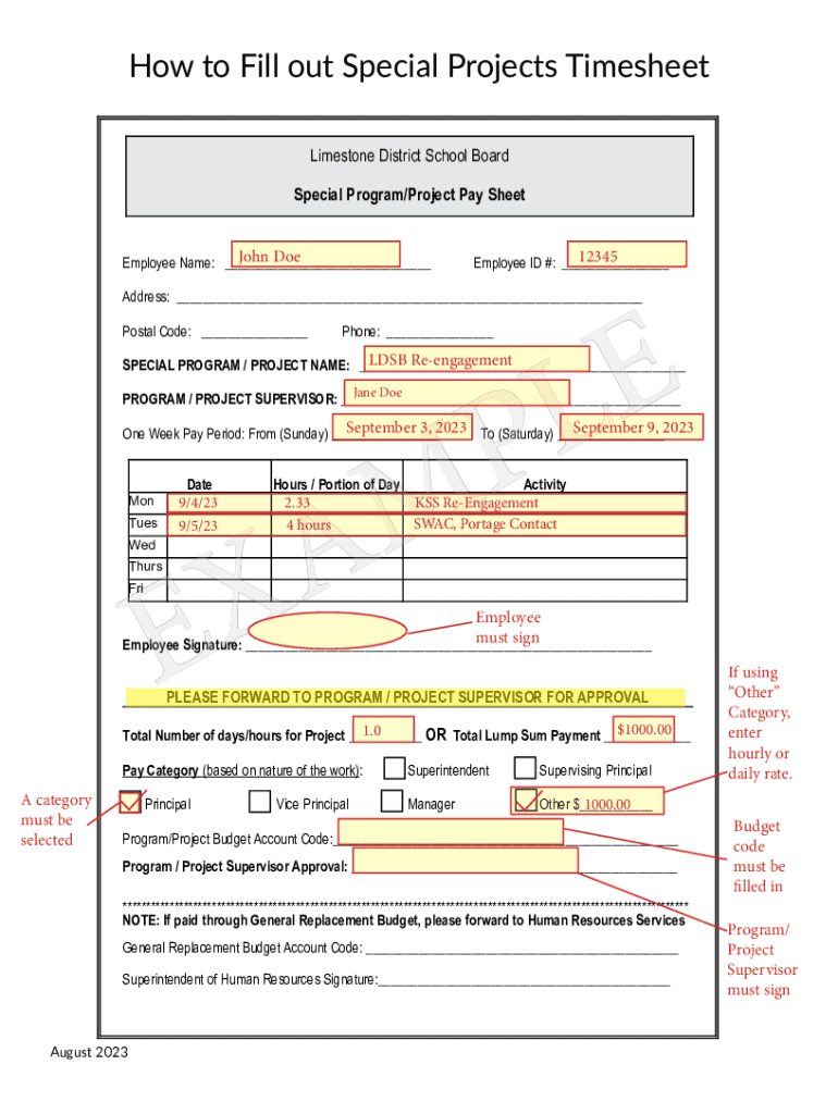 Fillable Online How to Fill out Occasional Teacher Timesheet ...