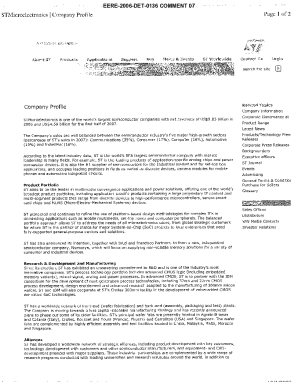 Fillable Online Stmicroelectronics Company Profile Fax Email Print ...