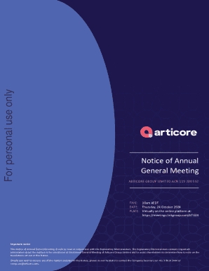 Fillable Online Articore Group Limited - 2024 Agm Fax Email Print ...