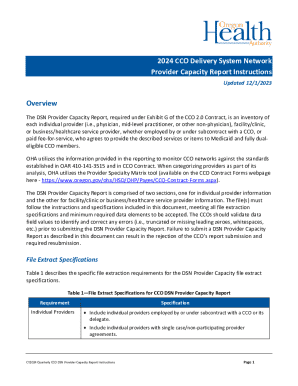 Fillable Online 2024 Cco Delivery System Network Provider Capacity Report Instructions Fax Email ...