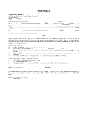 Application Doc Template | pdfFiller