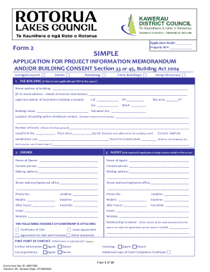 Fillable Online Building Consent Application Form Fax Email Print ...