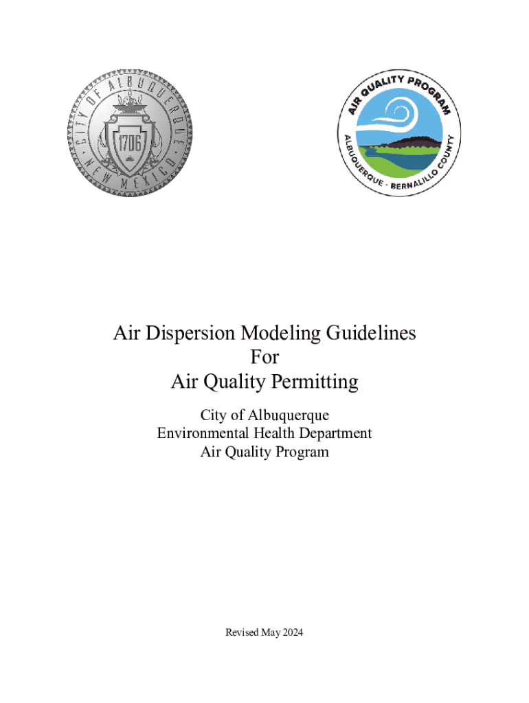 Fillable Online Air Dispersion Modeling Guidelines for Air Quality ...