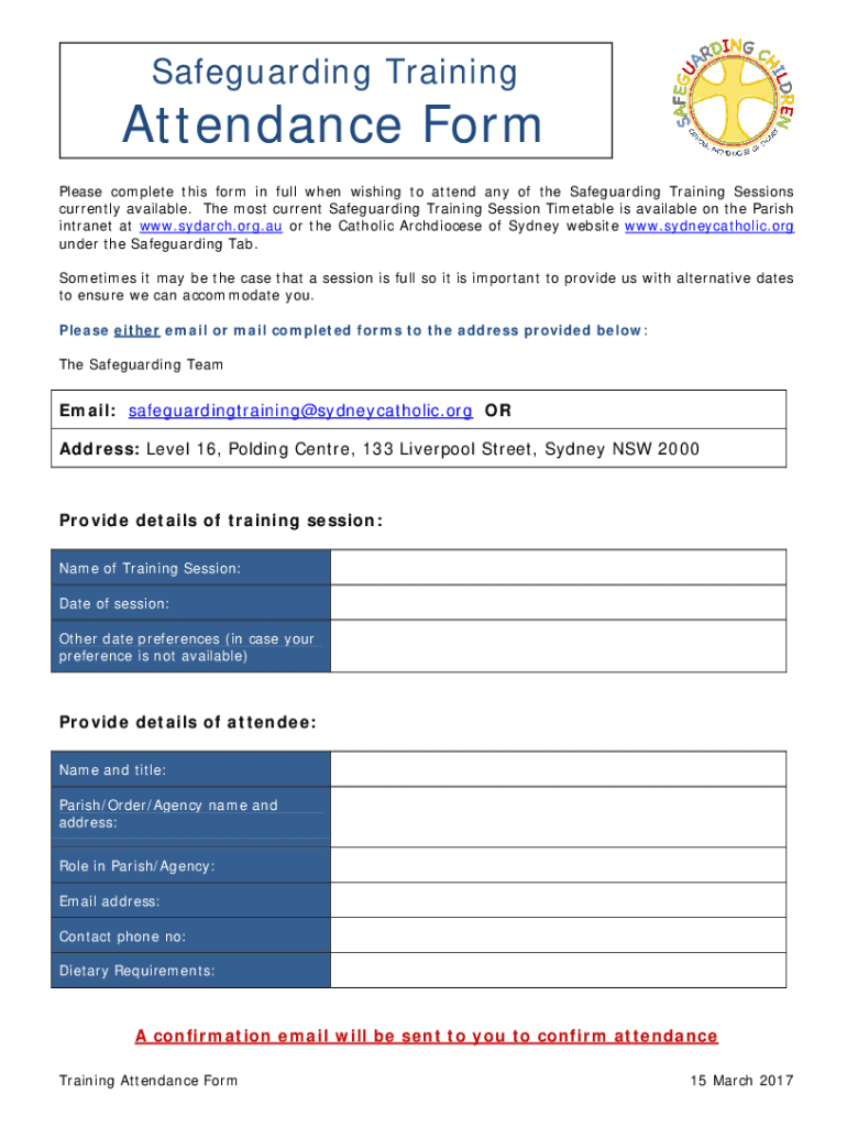 Fillable Online Safeguarding children training courses Fax Email Print - pdfFiller