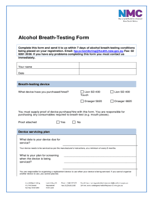 Fillable Online Alcohol Breath-testing Registration Form Fax Email ...