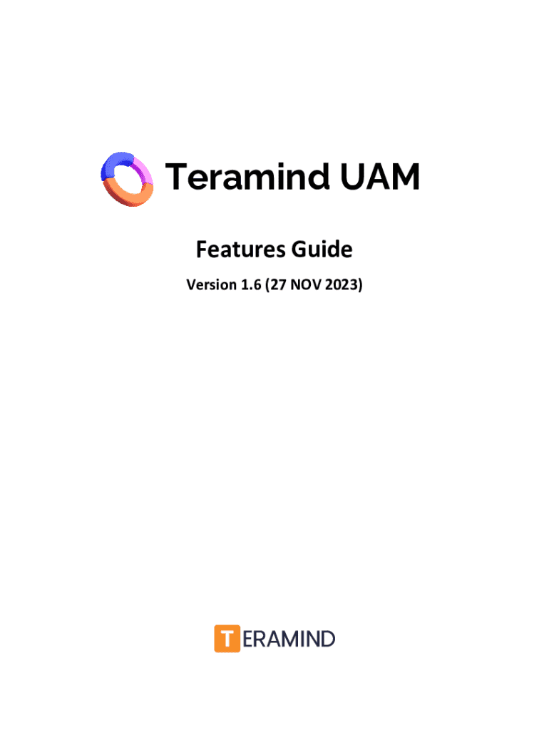 Fillable Online Teramind Uam Features Guide | Version 1.6 Fax Email ...