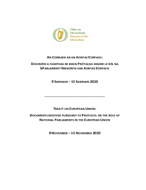 Fillable Online Treaty on European Union: Documents Received Pursuant ...