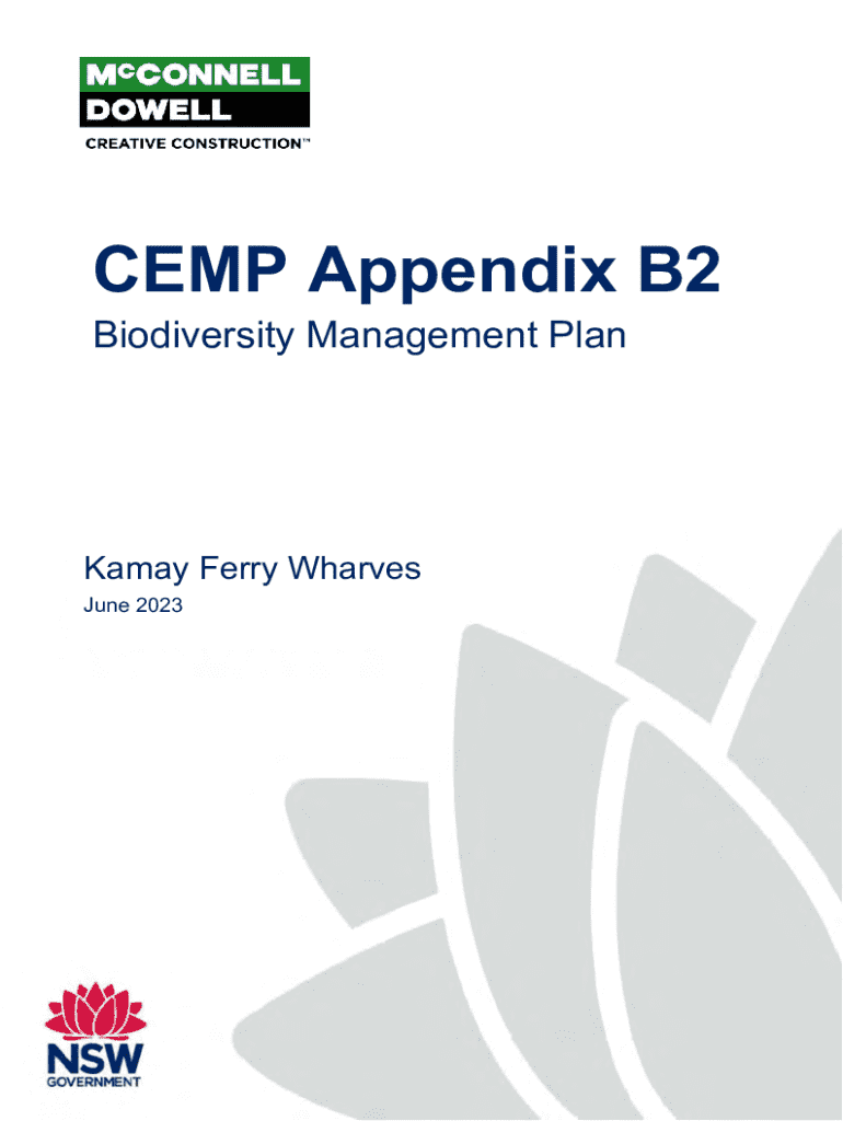 Fillable Online Biodiversity Management Plan Fax Email Print - pdfFiller