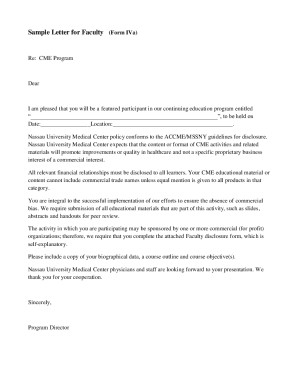 Fillable Online Cme Program Participant Letter Fax Email Print - pdfFiller